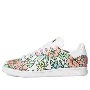 Adidas Stan Smith 'all-over Floral Print' Sneakers - White/pink/green