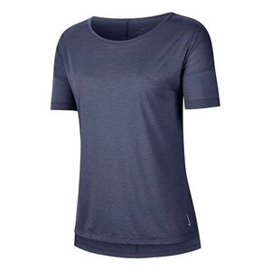 Nike Yoga Performance Short Sleeve Shirt - Blue