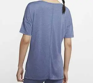 Nike Yoga Performance Short Sleeve Shirt - Blue