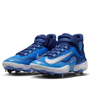 Nike Alpha Huarache Elite 4 Mid Baseball Cleats - Blue