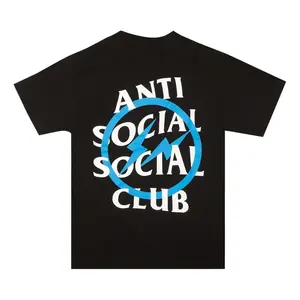 ANTI SOCIAL SOCIAL CLUB X Fragment Design Blue Bolt T-shirt 'black Blue - Black/white/blue
