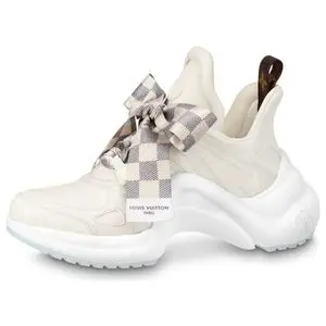 LOUIS VUITTON Archlight 1.0 Sneakers With Plaid Ribbon Detailing - White/brown