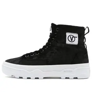 VANS Crushed Velvet Sentry Wc High Top Sneakers - Black/white