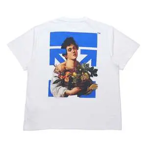 Off-White Ss21 Printing Round Neck Pullover Short Sleeve Loose Fit - White