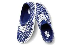 VANS Authentic Low Top Logo Repeat Sneakers - Blue
