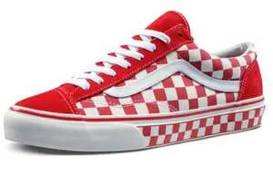 VANS Style 36 Checkerboard Lace-up Sneakers - Red/white