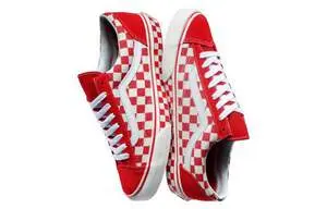 VANS Style 36 Checkerboard Lace-up Sneakers - Red/white