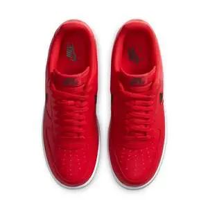 Nike Force 1 '07 Lv8 "cut Out Swoosh University Red" Low Top Sneakers - Red/black