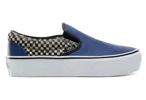 VANS Classic Slip-on Platform "python Checkerboard - Blue/white