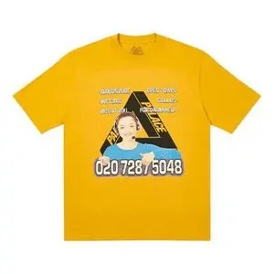 PALACE Bell Round Neck Short Sleeve T-shirt - Yellow