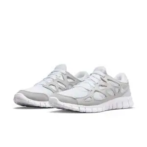 Nike Free Run 2 Summit White Goldtone Sneakers - Gray/white