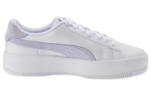 PUMA Lily Platform Laced Sneakers - White/purple