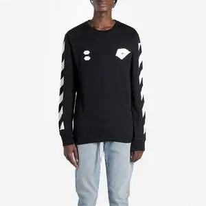 Off-White Virgil Abloh Diag Hand Card Long Sleeve Tee