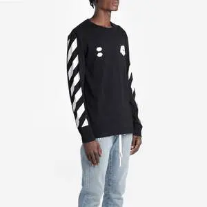 Off-White Virgil Abloh Diag Hand Card Long Sleeve Tee
