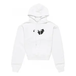 Off-White Logo Print Pullover Hoodie - White