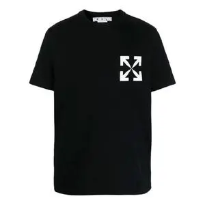 Off-White Chest Printing Short Sleeve Black - Multi-color