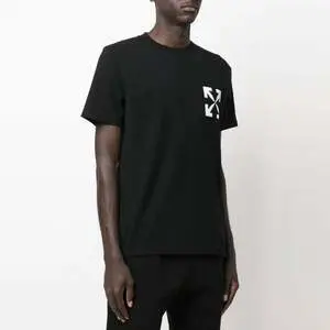 Off-White Chest Printing Short Sleeve Black