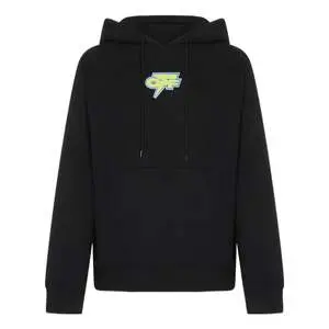 Off-White Long Sleeve Hooded Sweatshirt With Back Logo Print - Outer Space