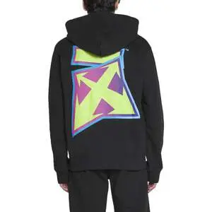 Off-White Long Sleeve Hooded Sweatshirt With Back Logo Print