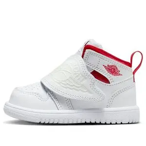 JORDAN 1 Sky High Top Sneakers - White/red