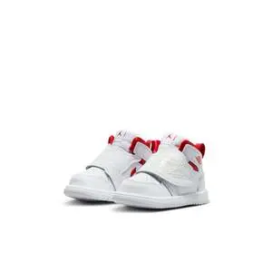 JORDAN 1 Sky High Top Sneakers - White/red