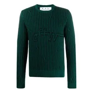 Off-White Logo Stripe Knit Sweater