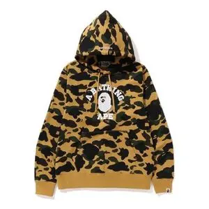 A BATHING APE A Bathing Ape 1st Camo College Hoodie Yellow