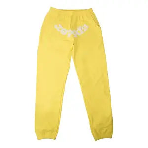 SP5DER Logo Print Sweatpants - Yellow