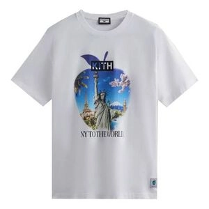 Kith New York To The World Souvenir Vintage Tee - White