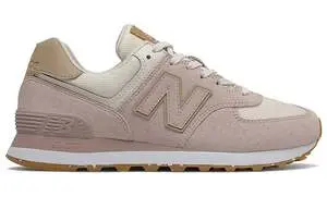NEW BALANCE 574 Low Top Lace-up Sneakers - Gray/pink