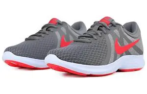 Nike Revolution 4 Athletic Sneakers - Grey/crimson Red