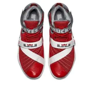 Nike Lebron Soldier 9 Premium 'ohio State Buckeyes - White/grey/red