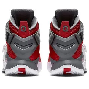 Nike Lebron Soldier 9 Premium 'ohio State Buckeyes - White/grey/red