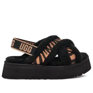 UGG Disco Cross Slide "tiger Print - Black/brown