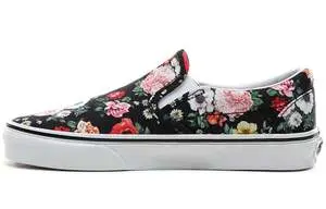 VANS Slip-on Garden Floral Print Sneakers - Black