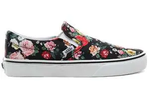 VANS Slip-on Garden Floral Print Sneakers - Black