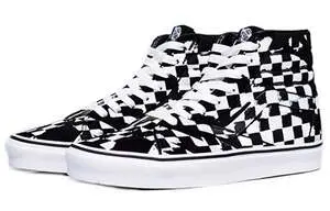 VANS Sk8-hi Overprint Checkboard High Top Sneakers