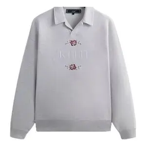Kith Nelson Collared Pullover - Light Heather Grey