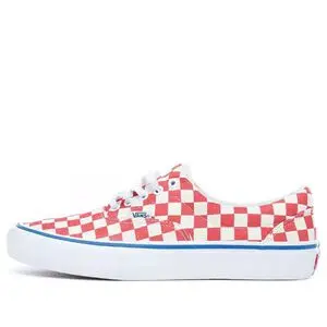 VANS Era Pro Checkerboard Lace-up Sneakers - Red/white