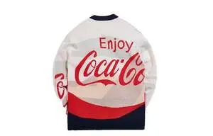 Kith X Coca-cola X Mitchell & Ness "coke Mountains" Cardigan - White/beige/red