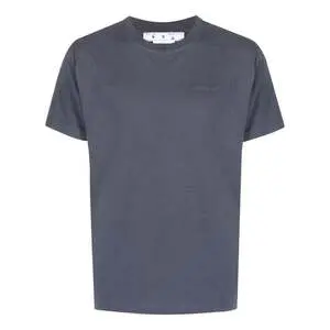 Off-White Ss22 Diag Back Printing Round Neck Short Sleeve Ordinary Version Blue - Multi-color