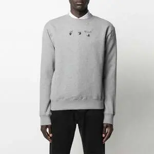 Off-White Logo Alphabet Print Crewneck Sweatshirt
