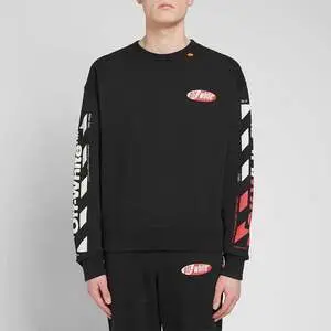 Off-White Ss19 Diagonals Crew Neck Sweater