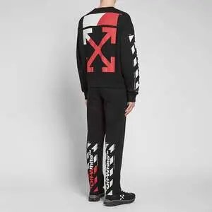Off-White Ss19 Diagonals Crew Neck Sweater