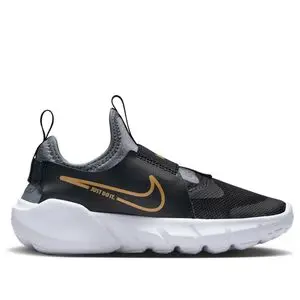 Nike Flex Runner 2 Metallic Gold Athletic Sneakers - Black