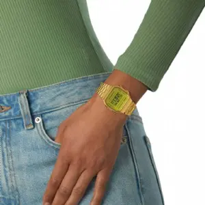 Casio Mirror Face Stainless Steel Digital Watch