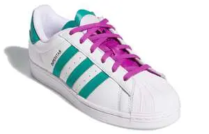 Adidas Superstar Sneakers With Contrast Detailing - White/green