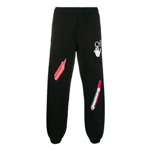 Off-White Pascal Pill Applique Sports Pants - Black