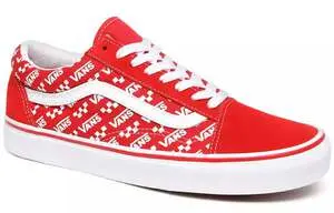 VANS Old Skool "logo Repeat" Low Top Sneakers - White/red