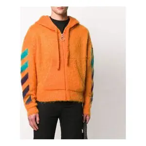 Off-White 3d Logo Hooded Knit - Orange